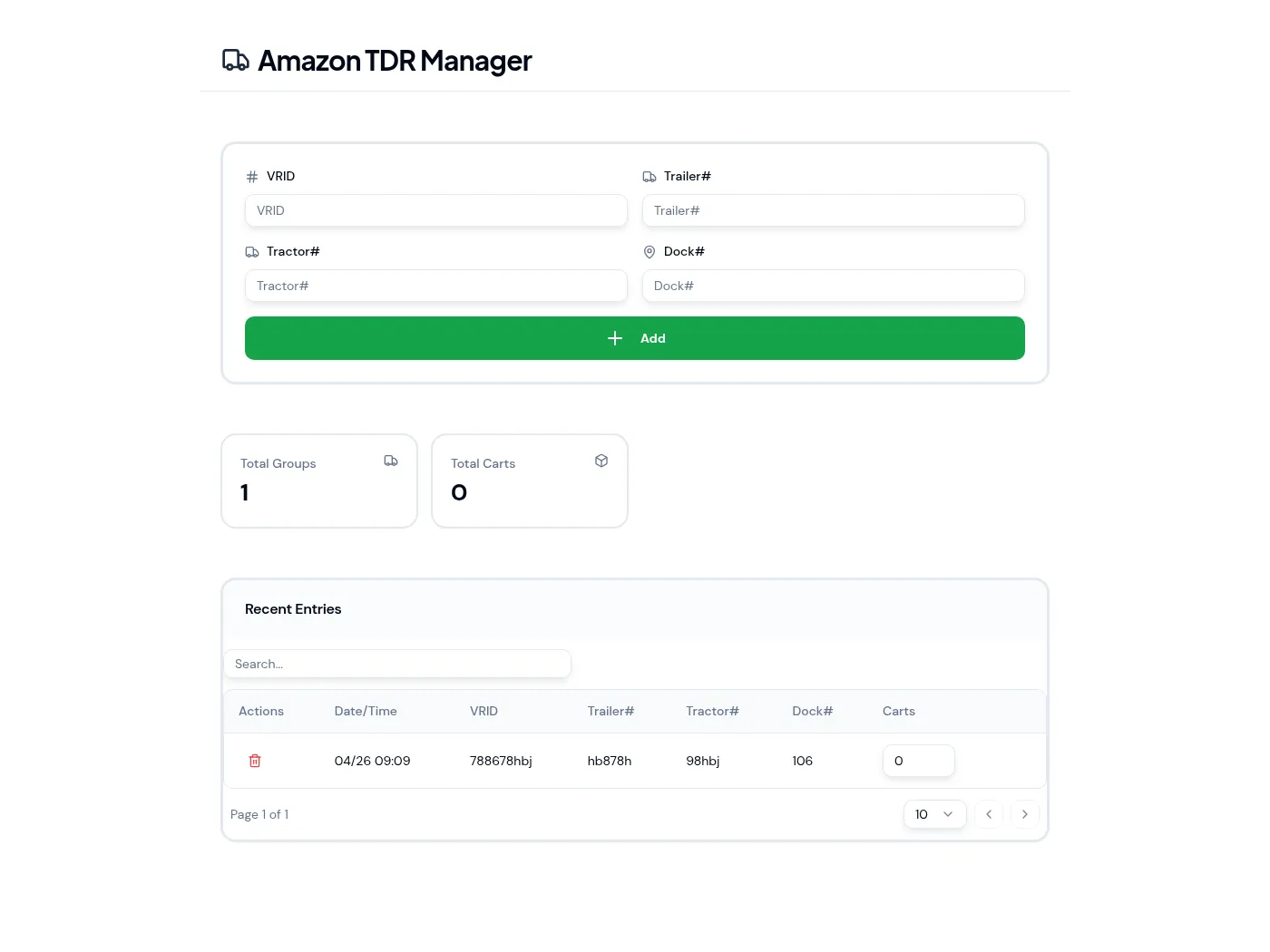 Amazon TDR Manager