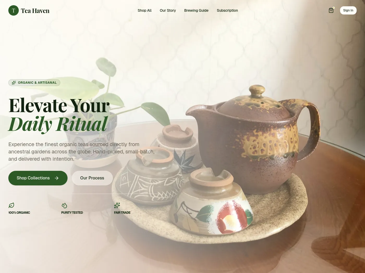Tea Haven Website