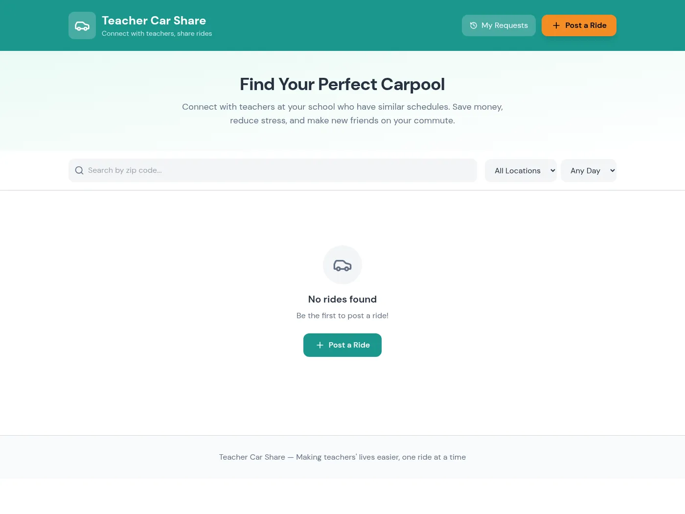 Teacher Car Share
