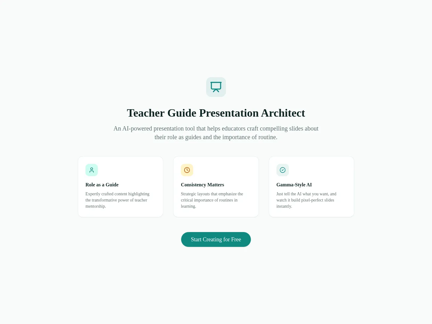Teacher Guide Routine Slide
