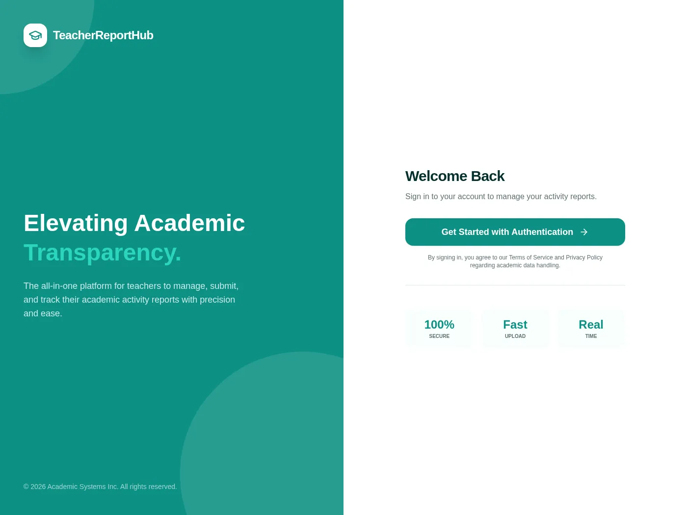 Teacher Report Hub