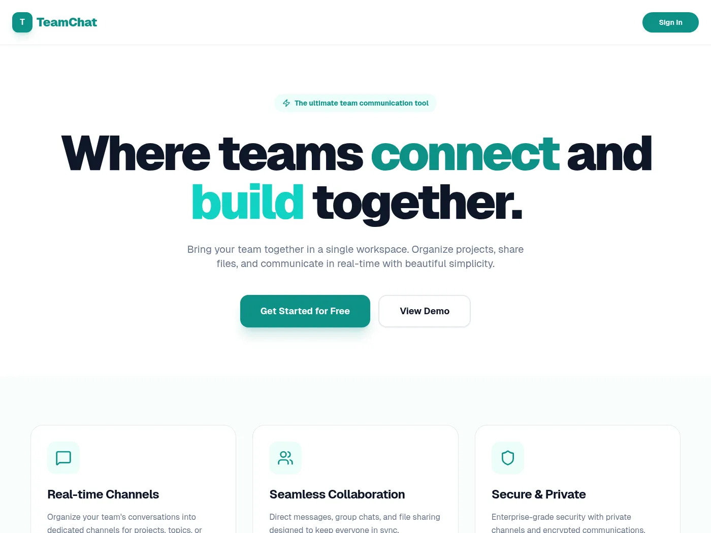 TeamChat SaaS Template