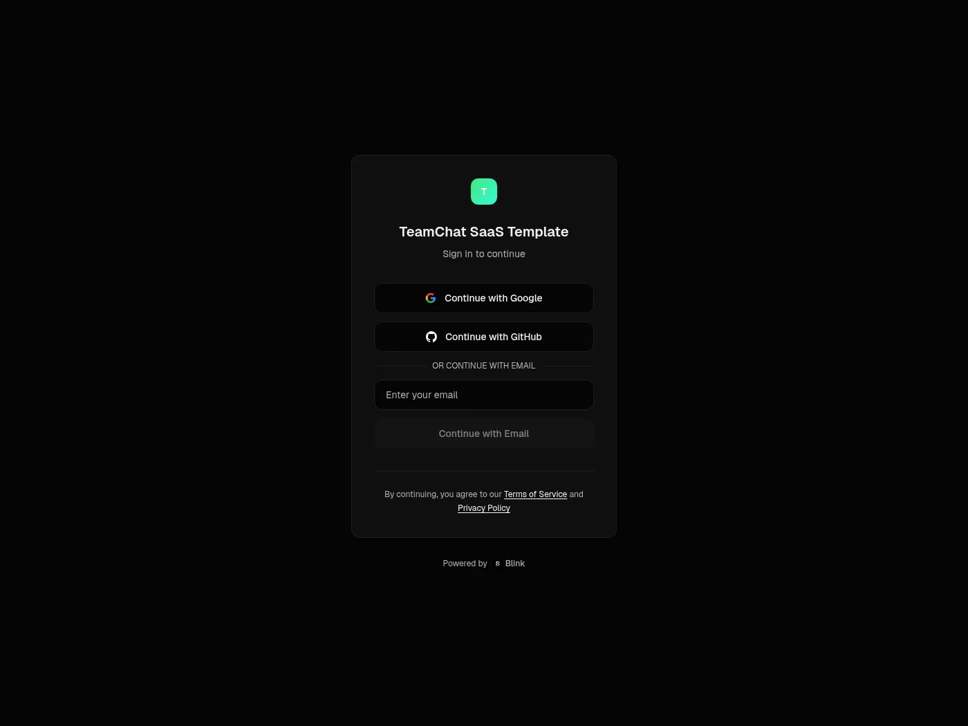 TeamChat SaaS Template (Remix)