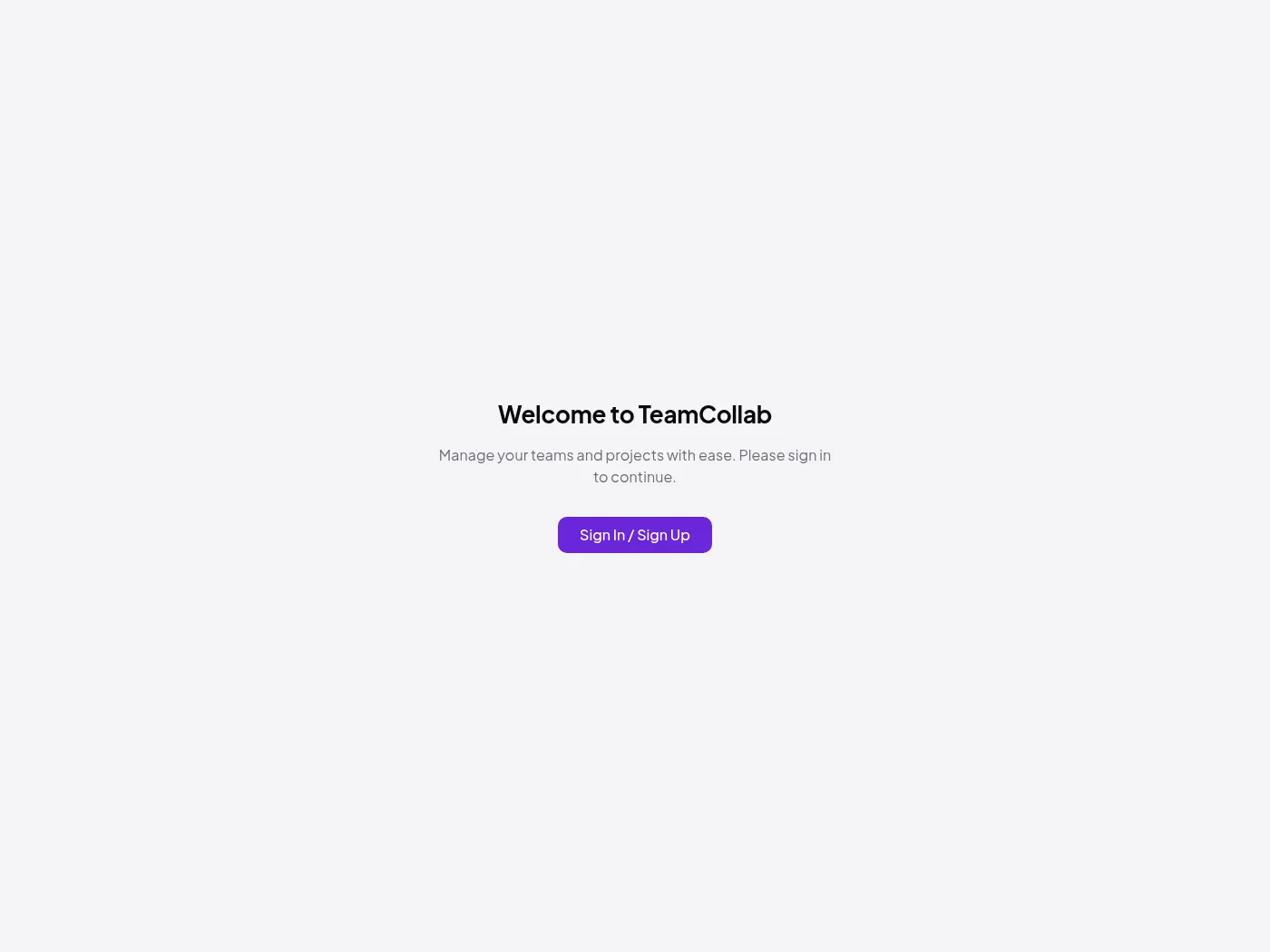 TeamCollab Dashboard