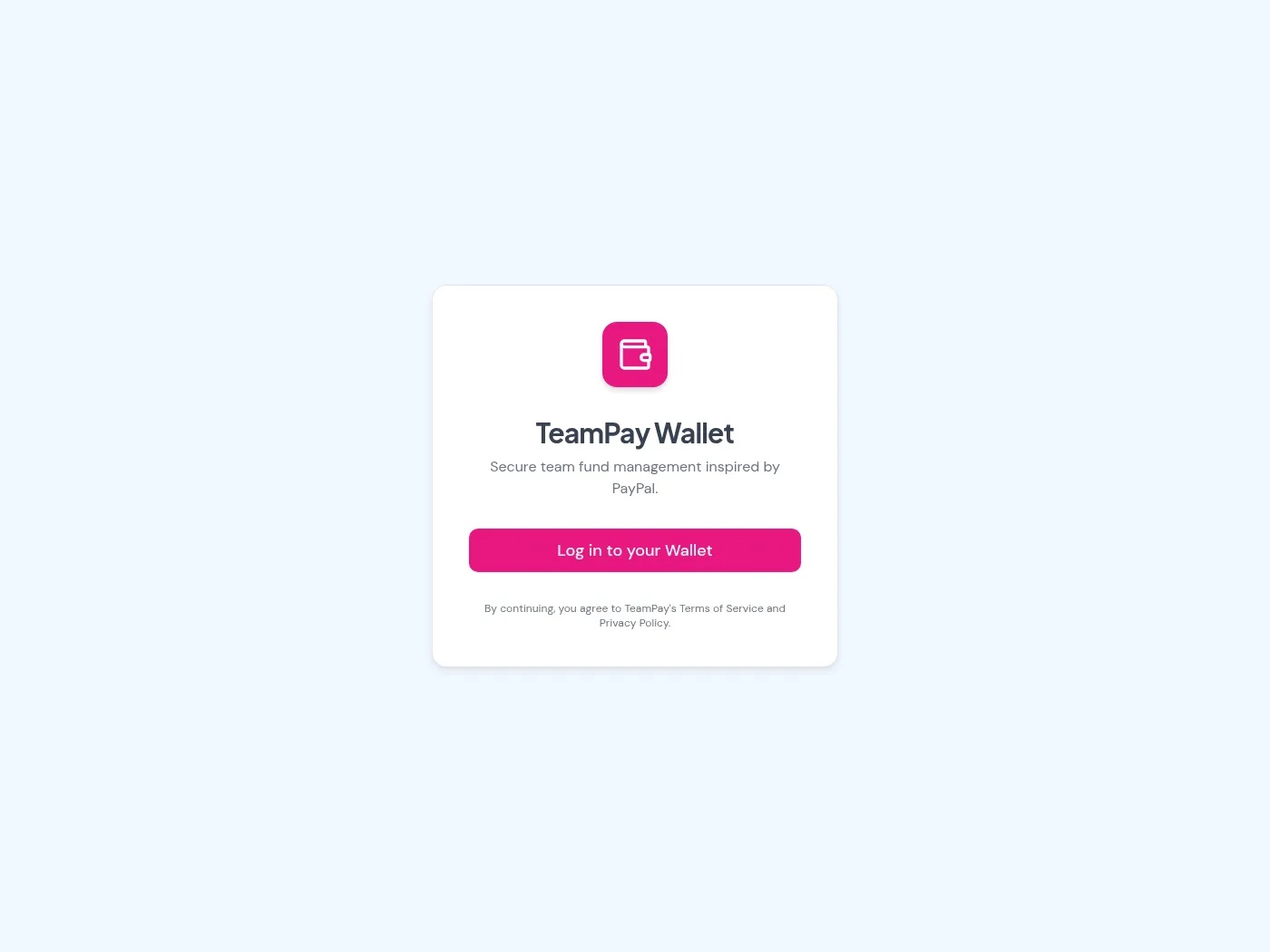 TeamPay Web Wallet