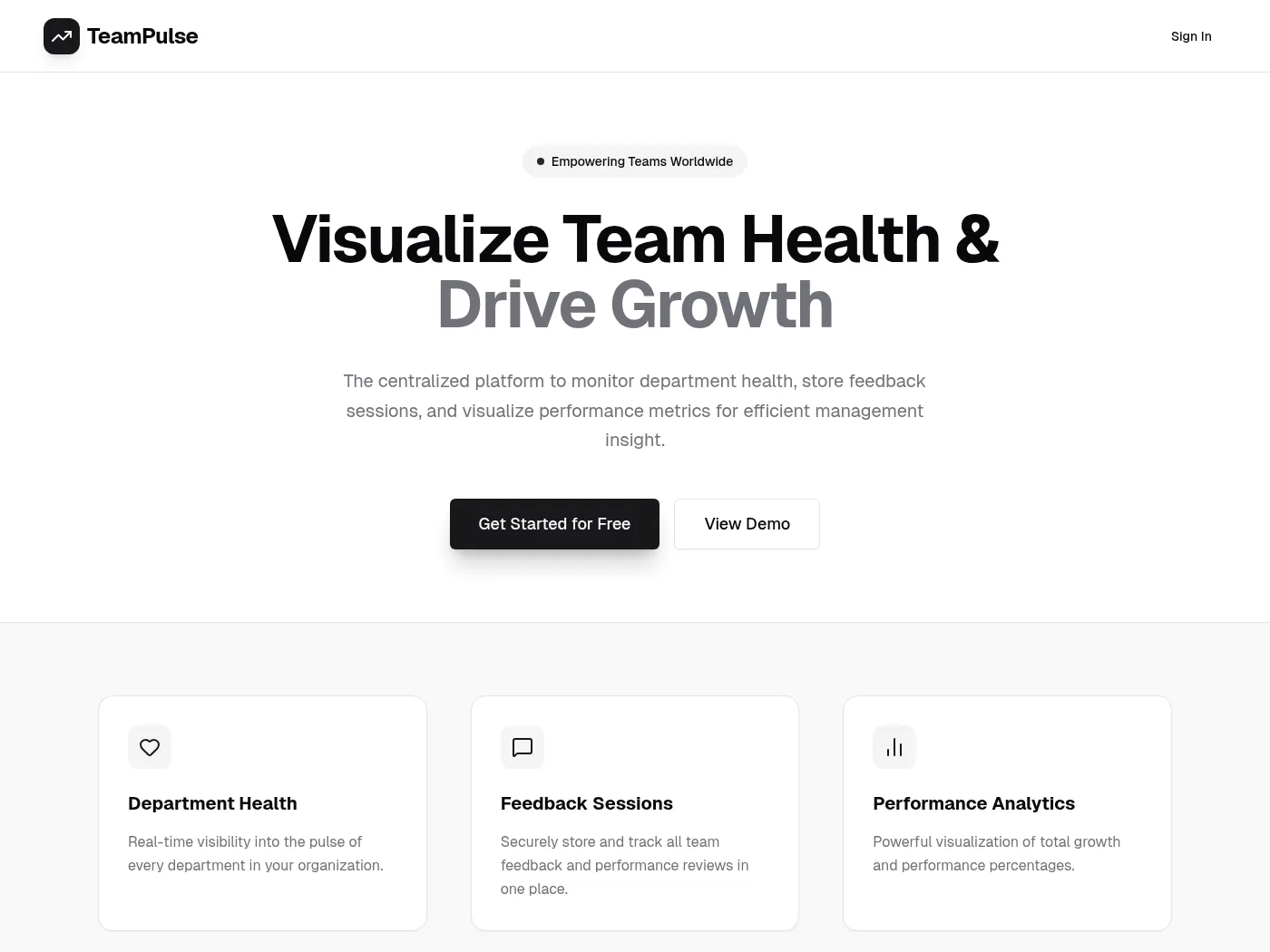 TeamPulse Dashboard