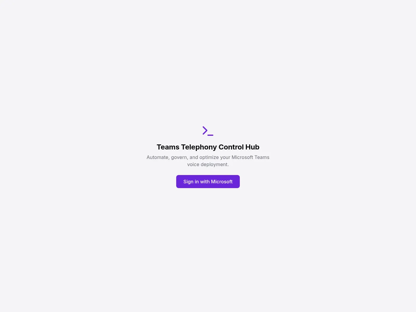 Teams Telephony Control Hub