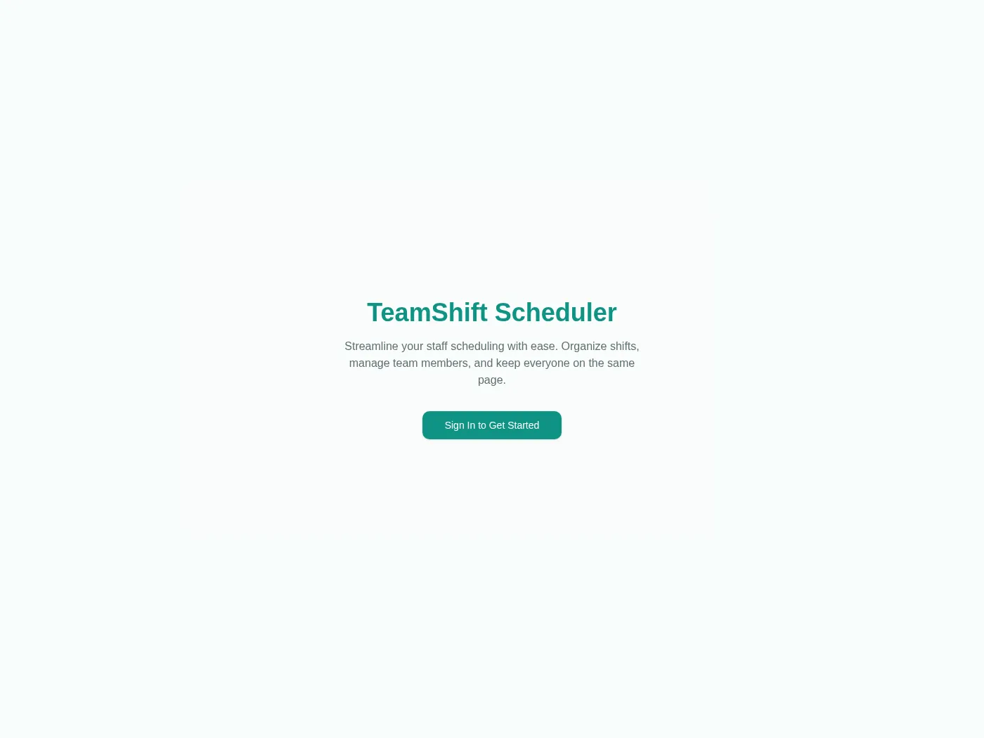 TeamShift Scheduler