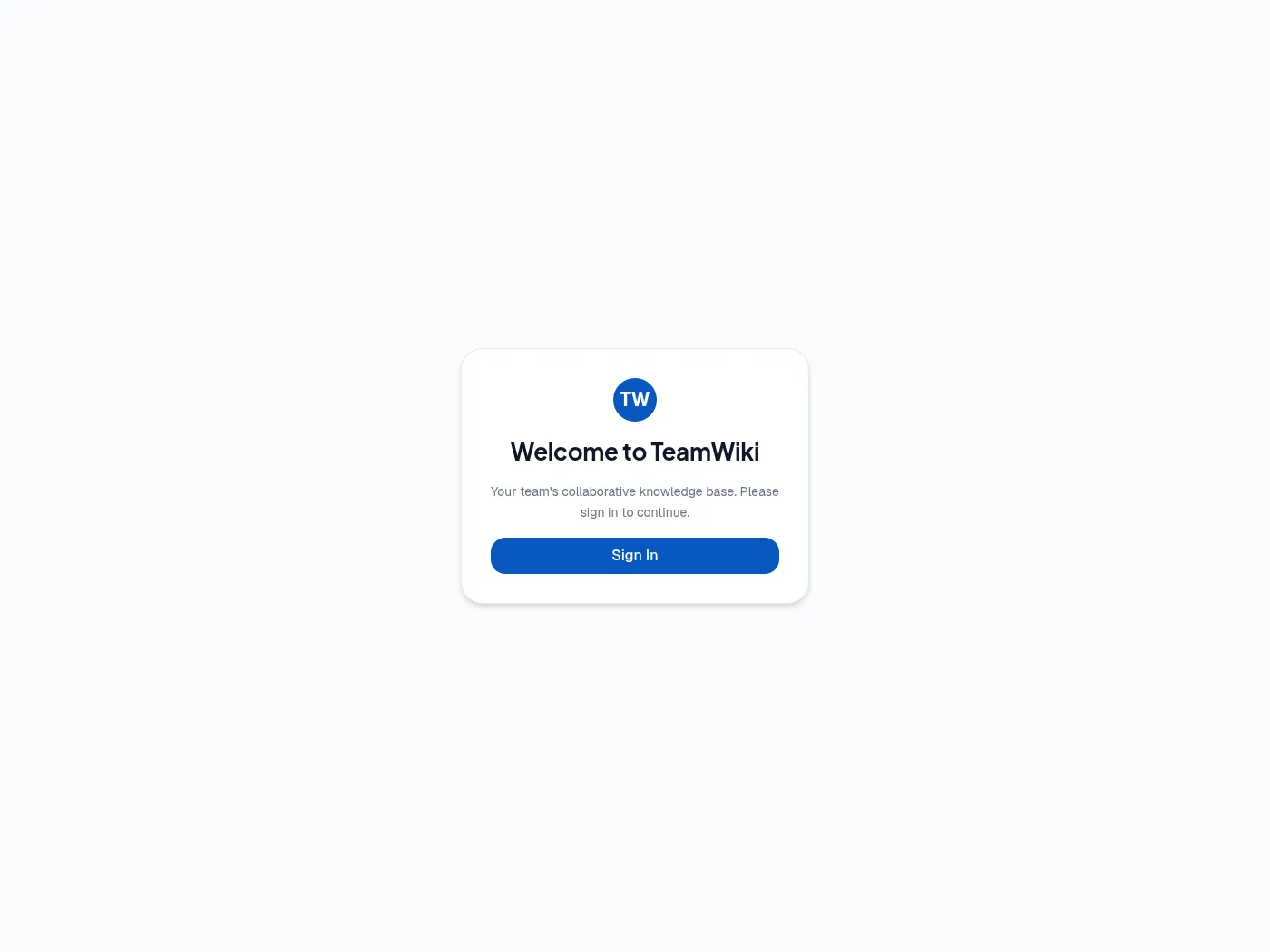 TeamWiki Knowledge Base