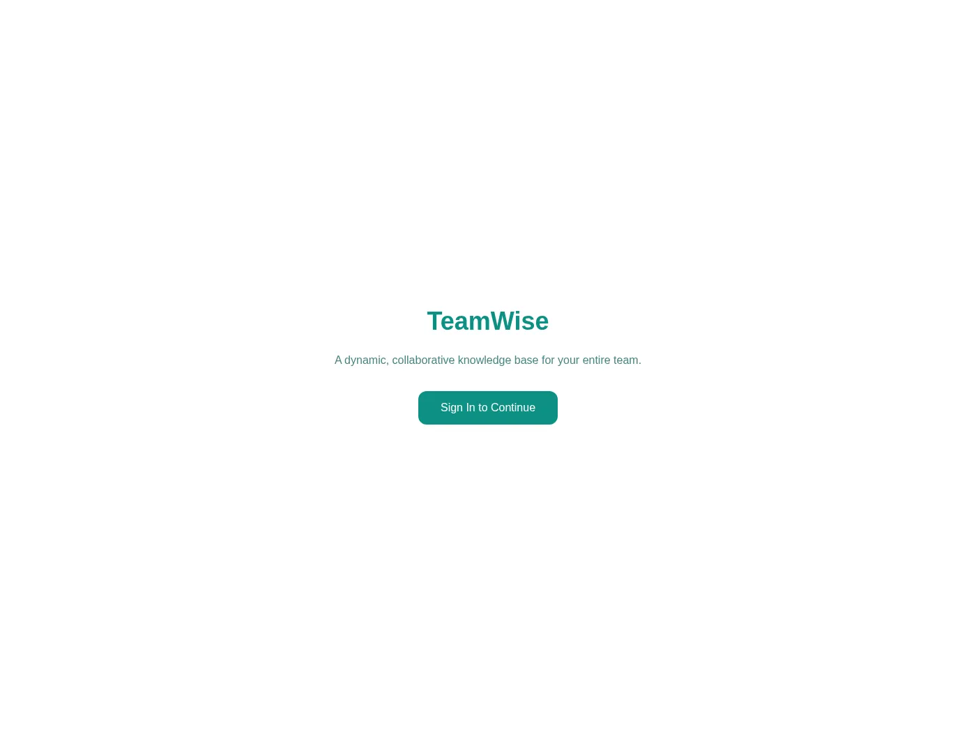 TeamWise Knowledge Base