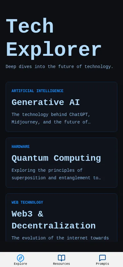 Tech Explorer AI