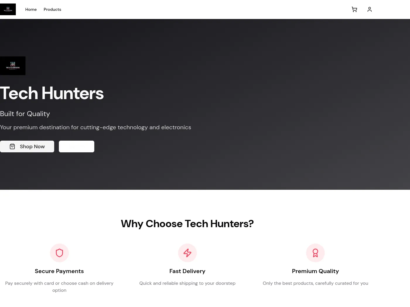 Tech Hunters Web Store
