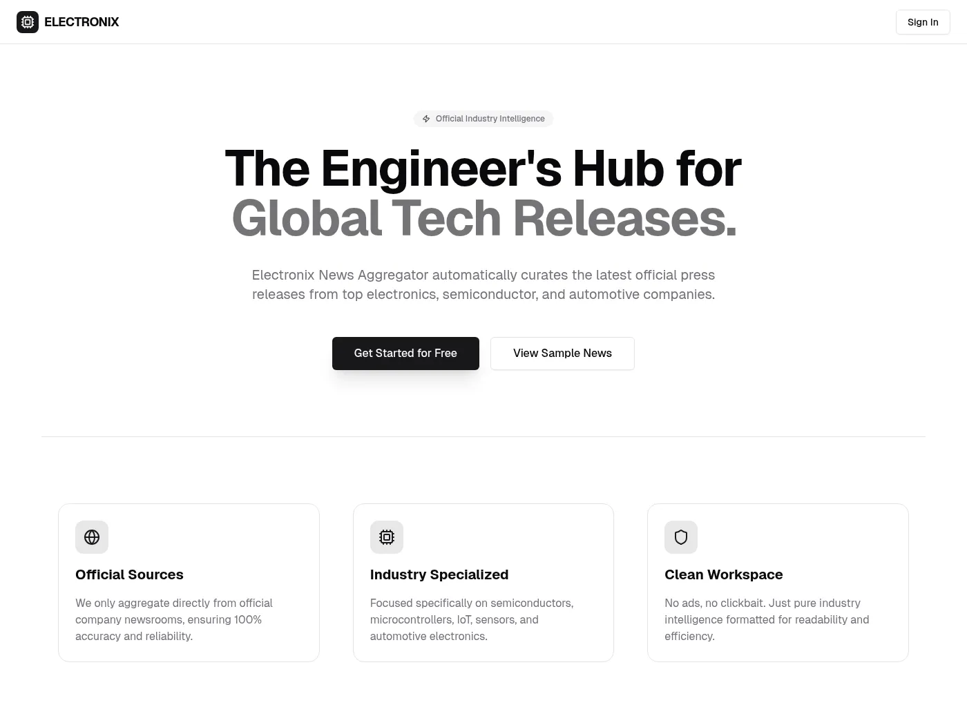 Electronix News Aggregator