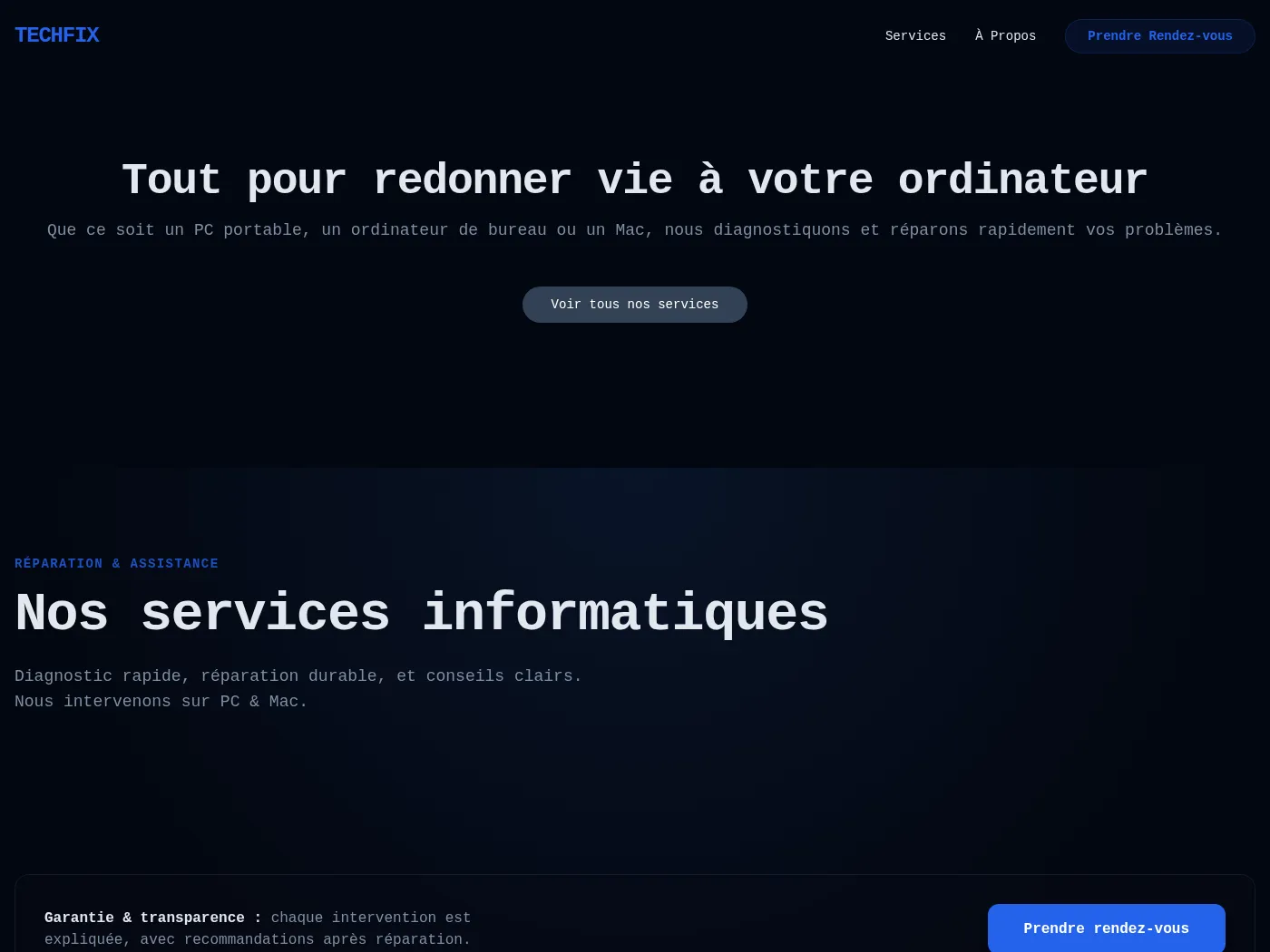 TechFix Service Portal
