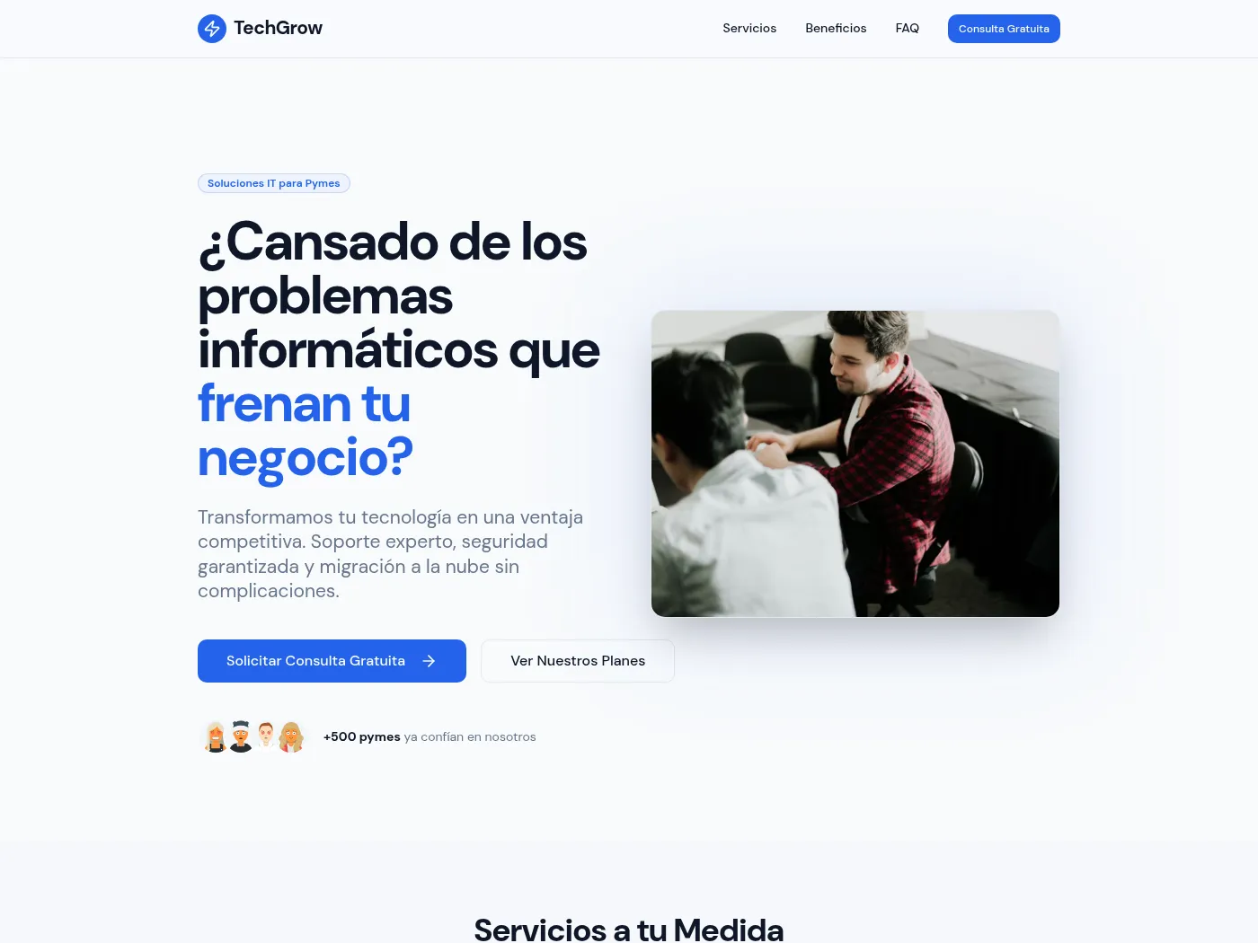 TechGrow Landing Page