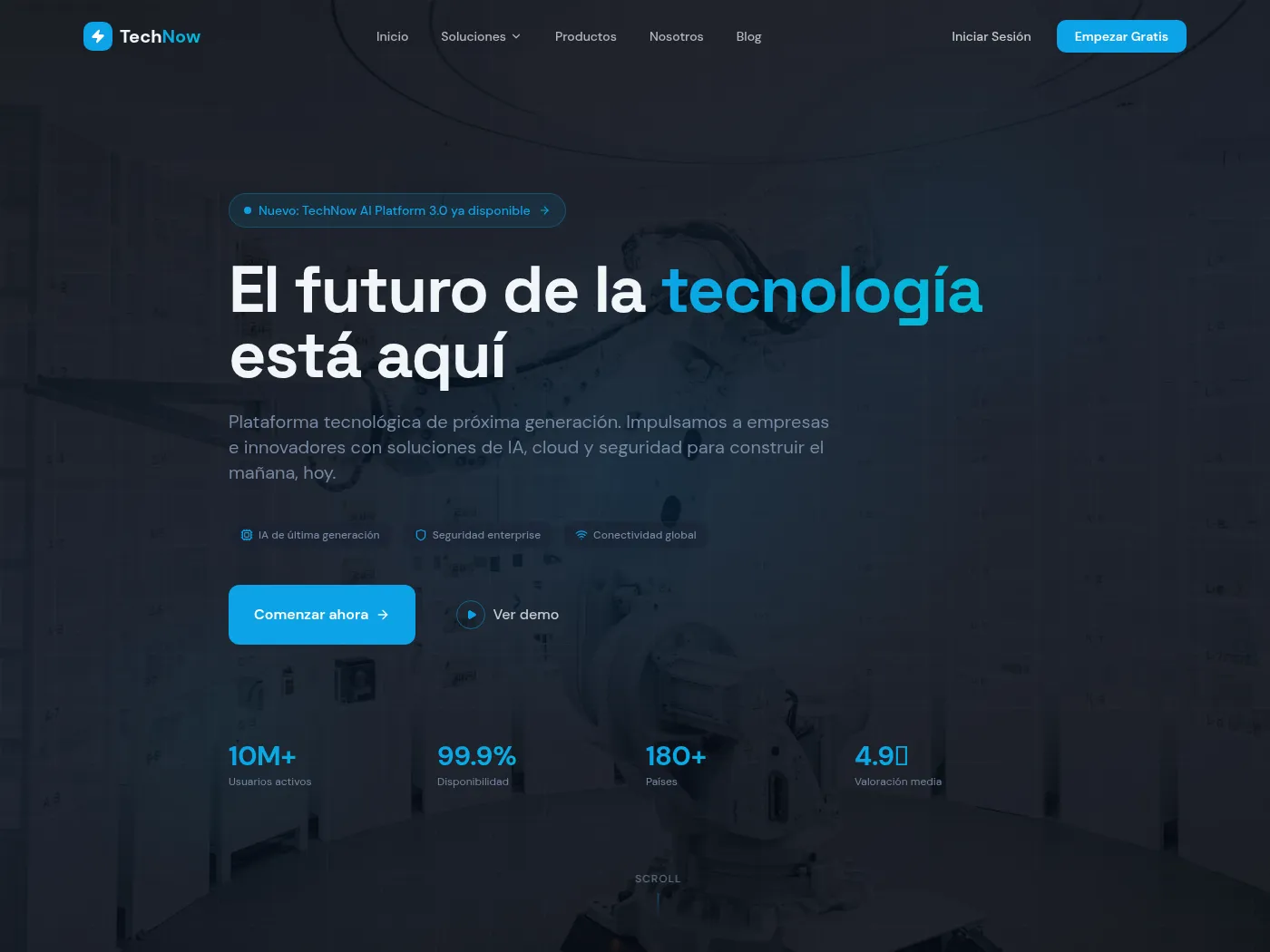 TechNow Landing Page