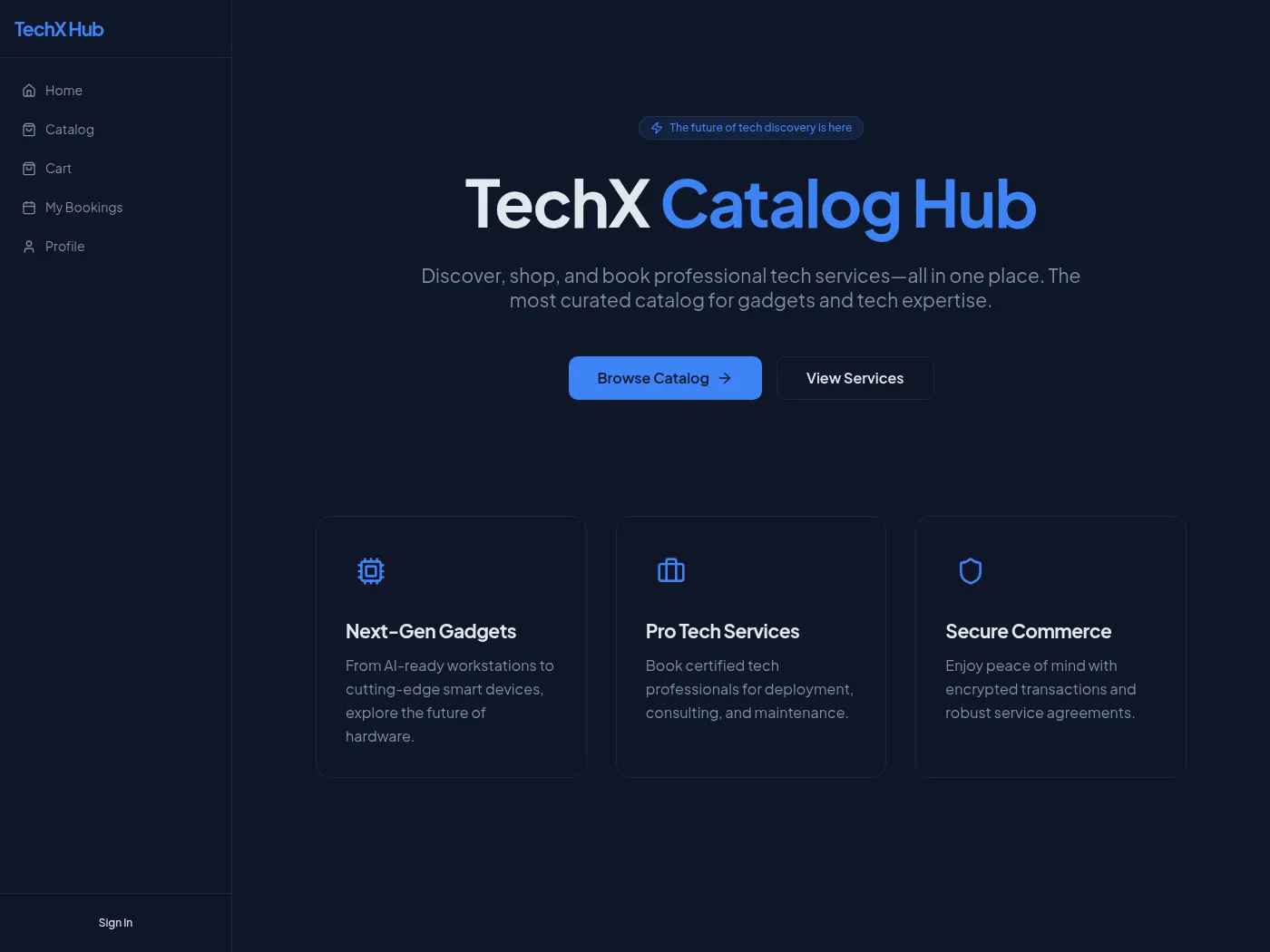 TechX Catalog Hub