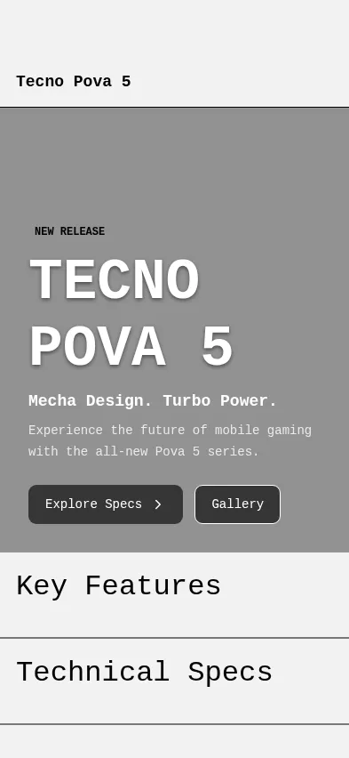 Tecno Pova 5 Showcase