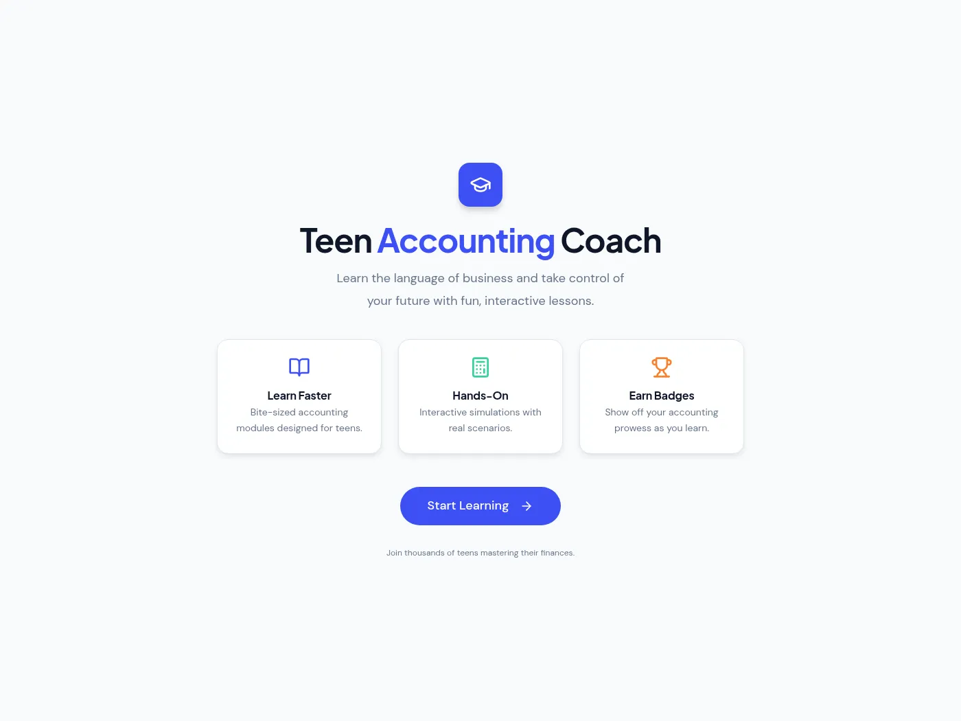 Teen Accounting Coach
