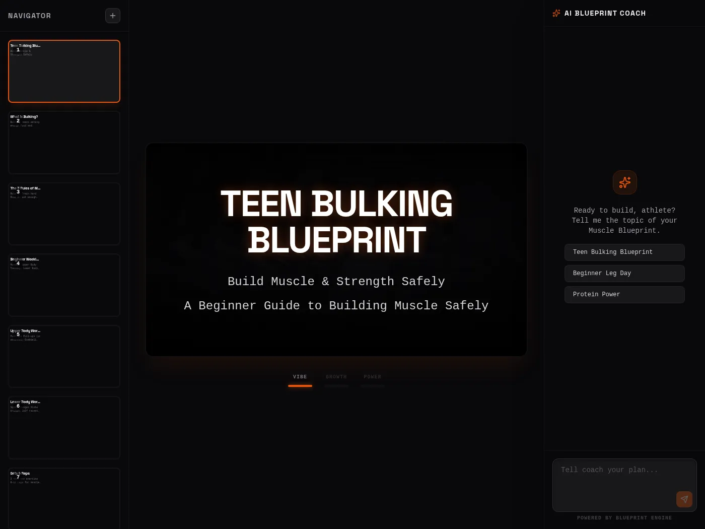 Teen Bulking Blueprint Slides