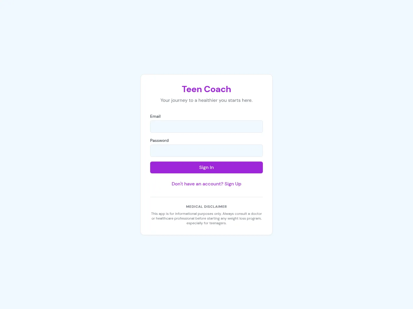 Teen Weight Loss Coach