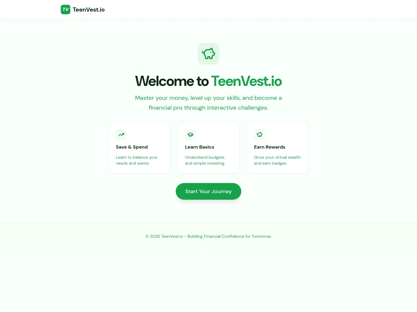 TeenVest.io Money Game