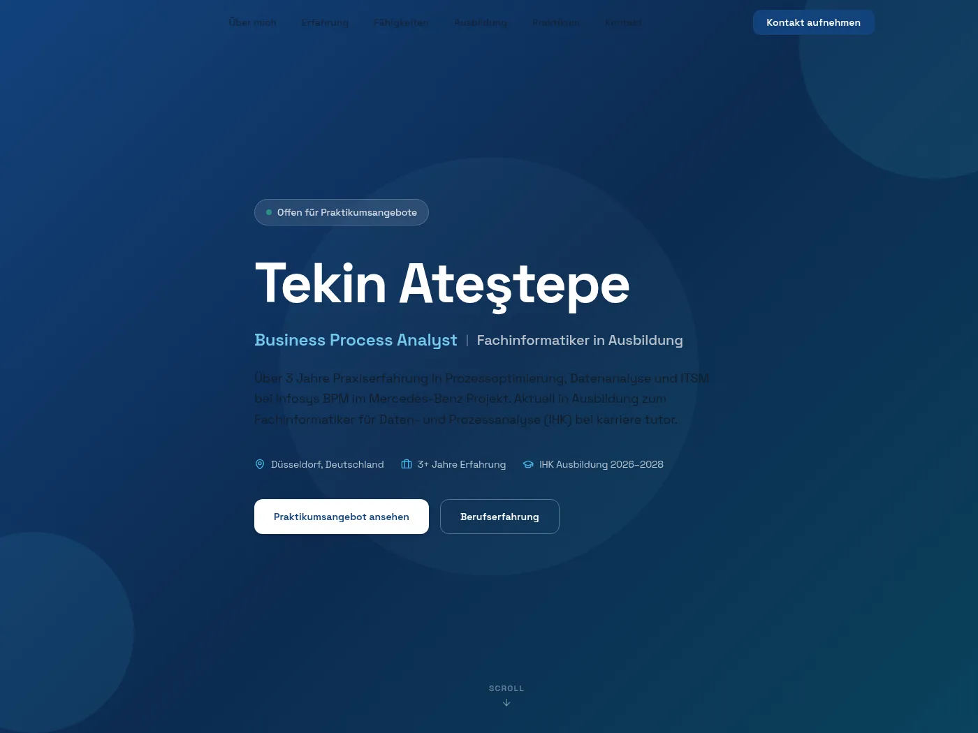 Tekin Portfolio Site