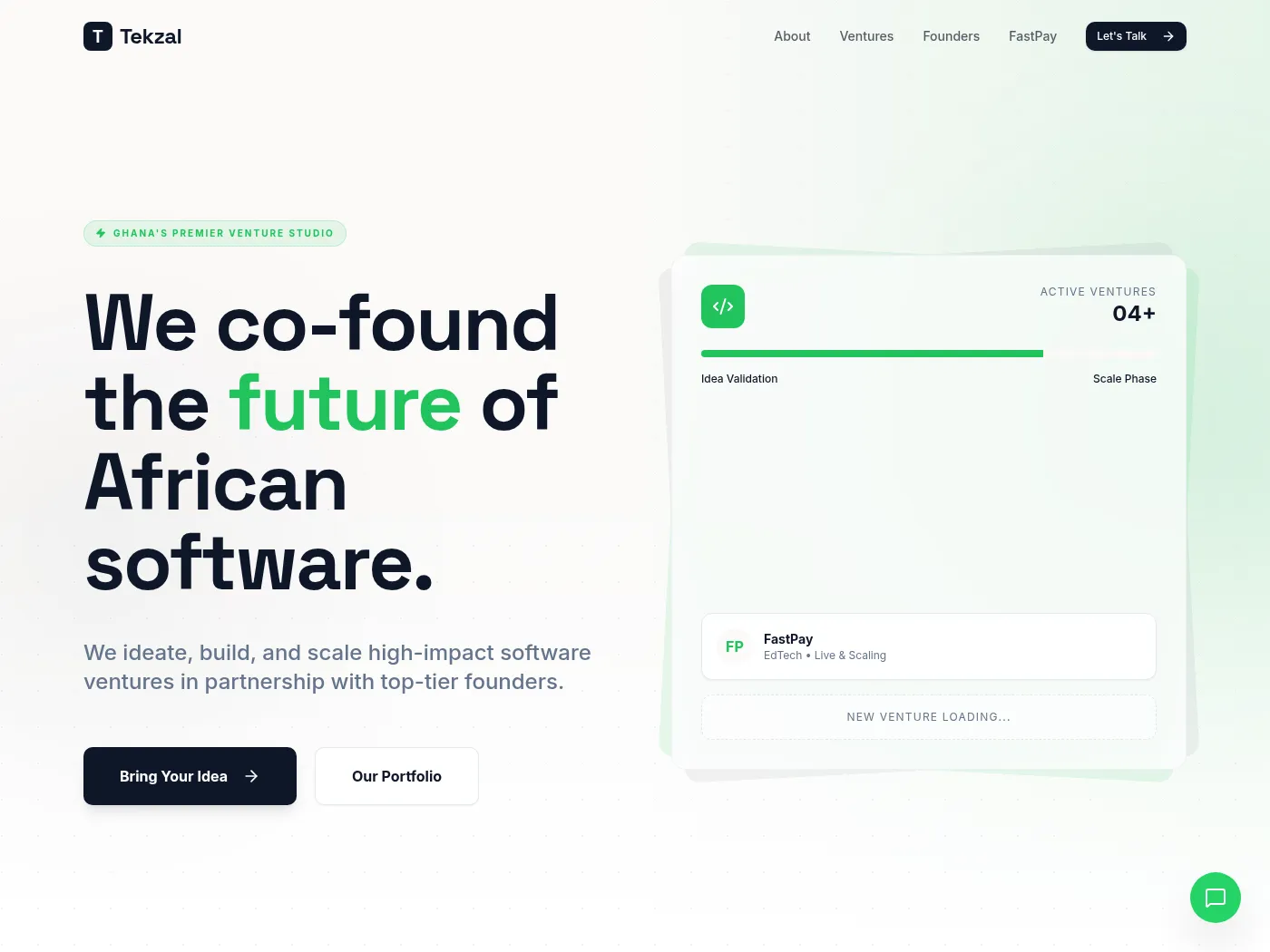 Tekzal Venture Studio Web