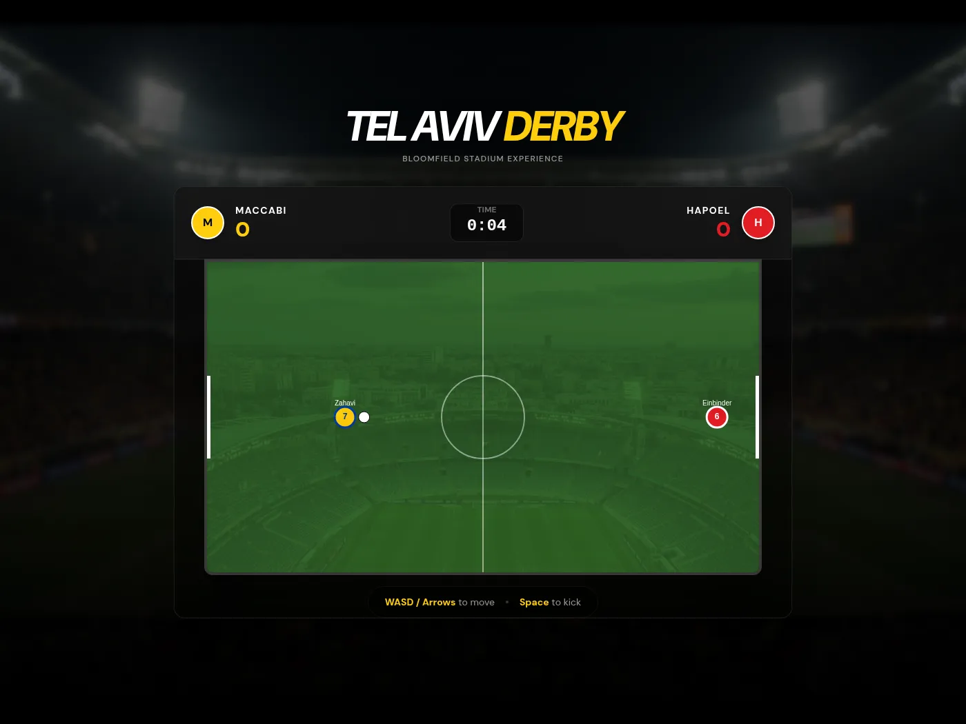 Tel Aviv Derby Soccer Game