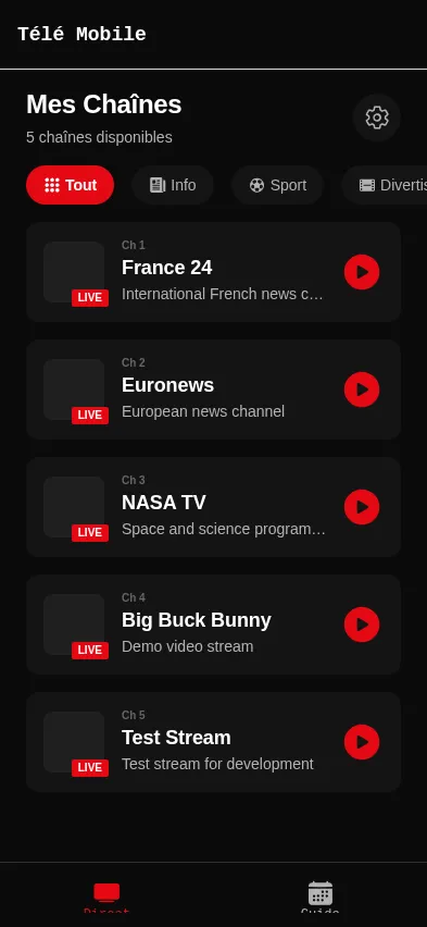 Télé Mobile App