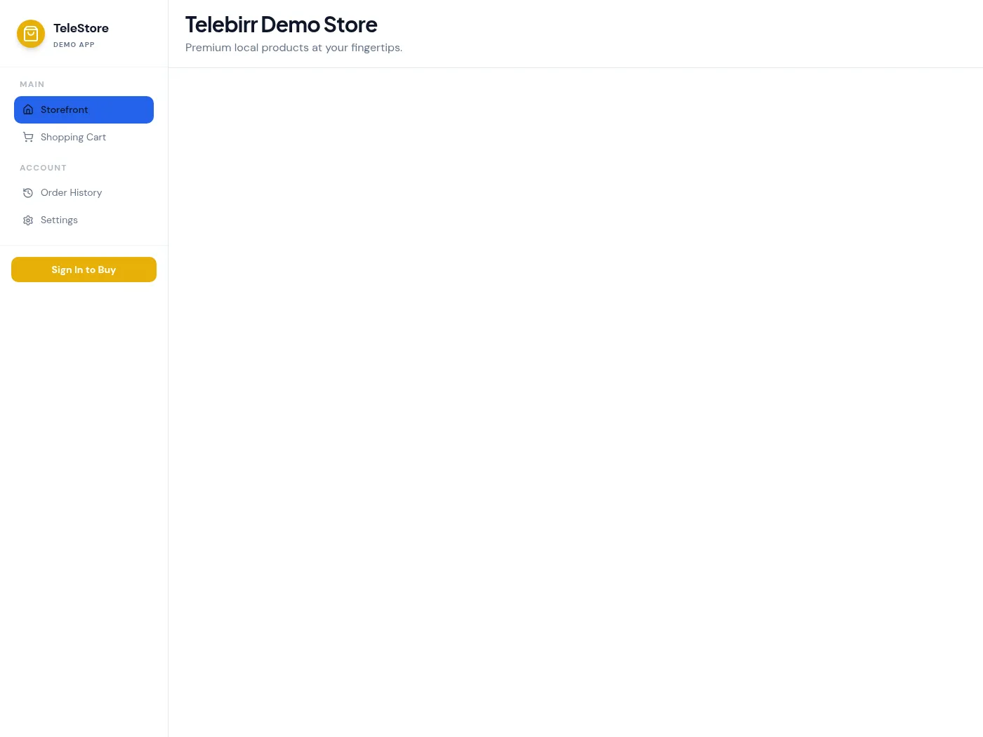 Telebirr Checkout Demo Store