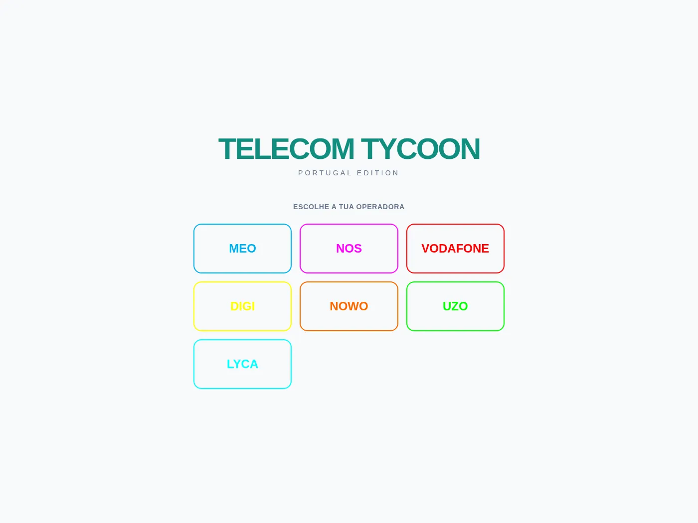 Telecom Tycoon Web Game