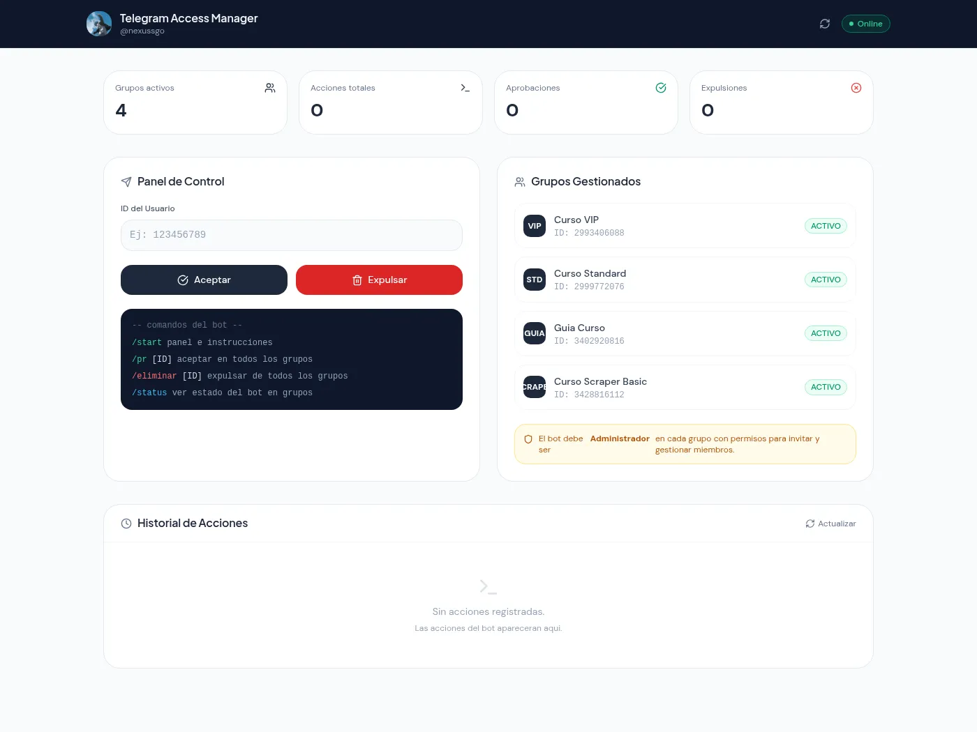 Telegram Access Manager Bot
