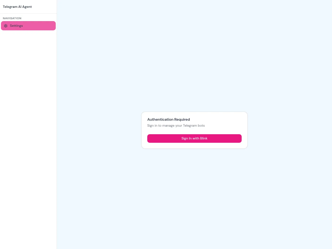 Blink Telegram AI Agent