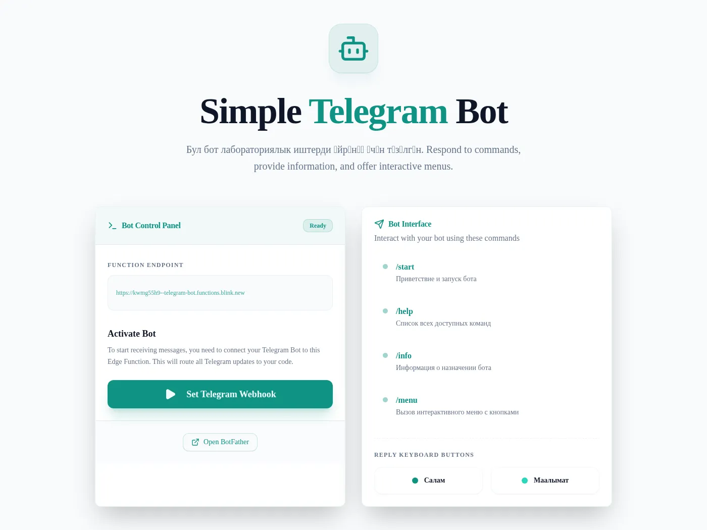 Simple Telegram Bot