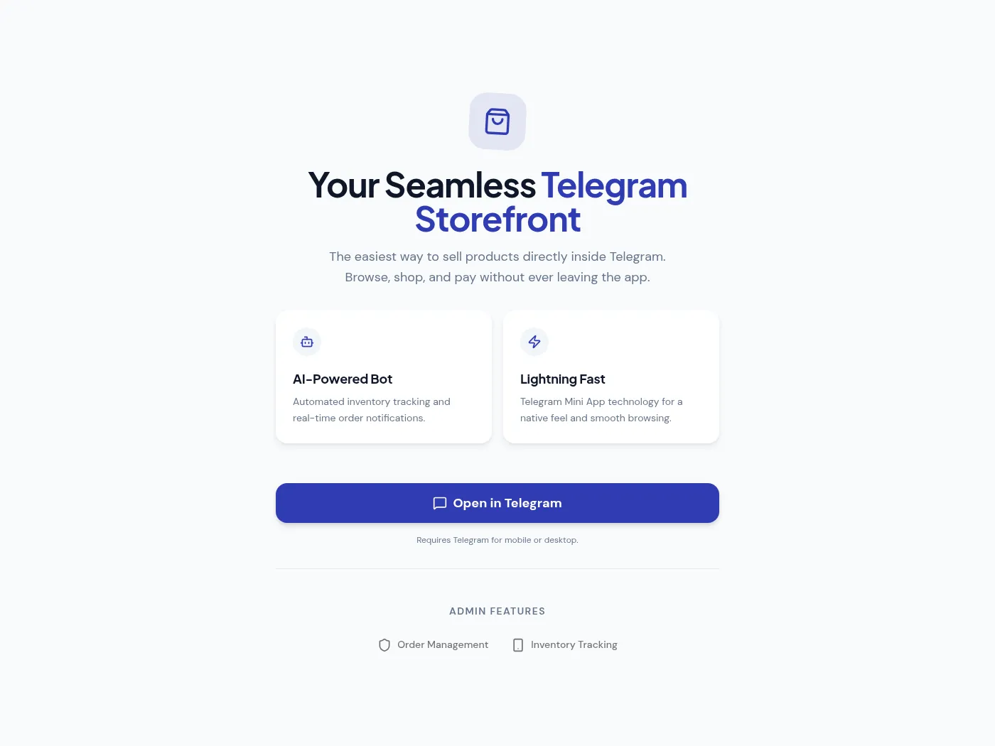 Telegram Storefront Bot