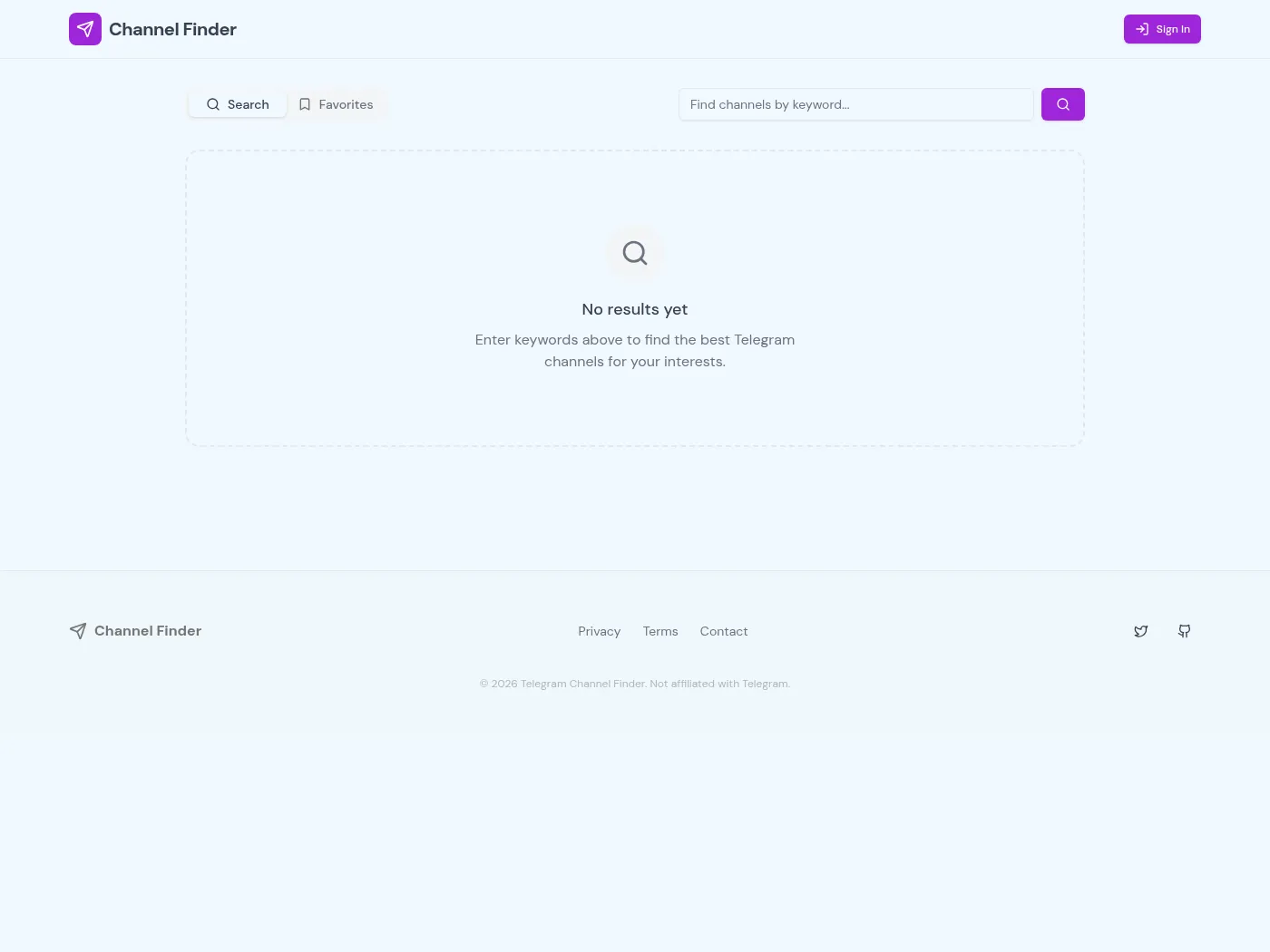 Telegram Channel Finder