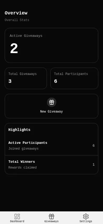 GiveawayBot Admin Suite