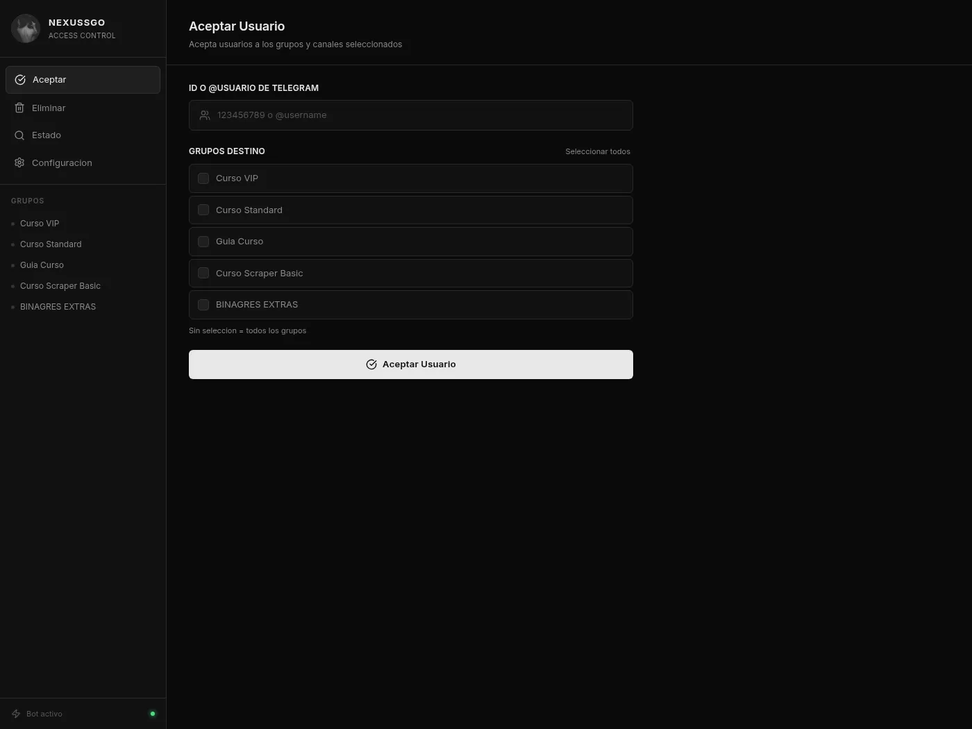 Telegram Group Access Bot