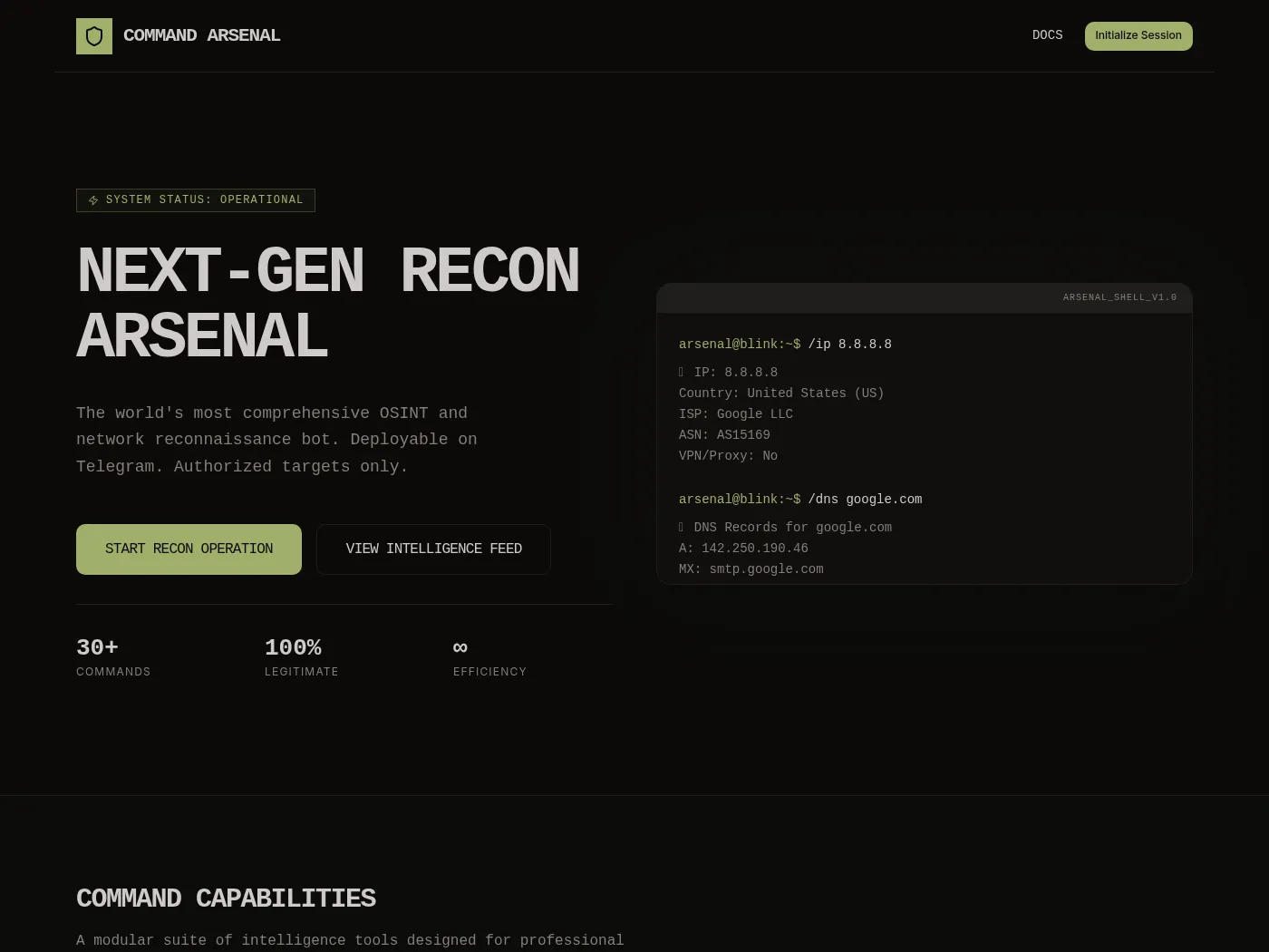 Command Arsenal Bot