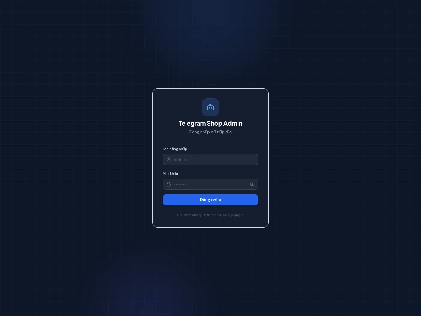 Telegram Shop Admin