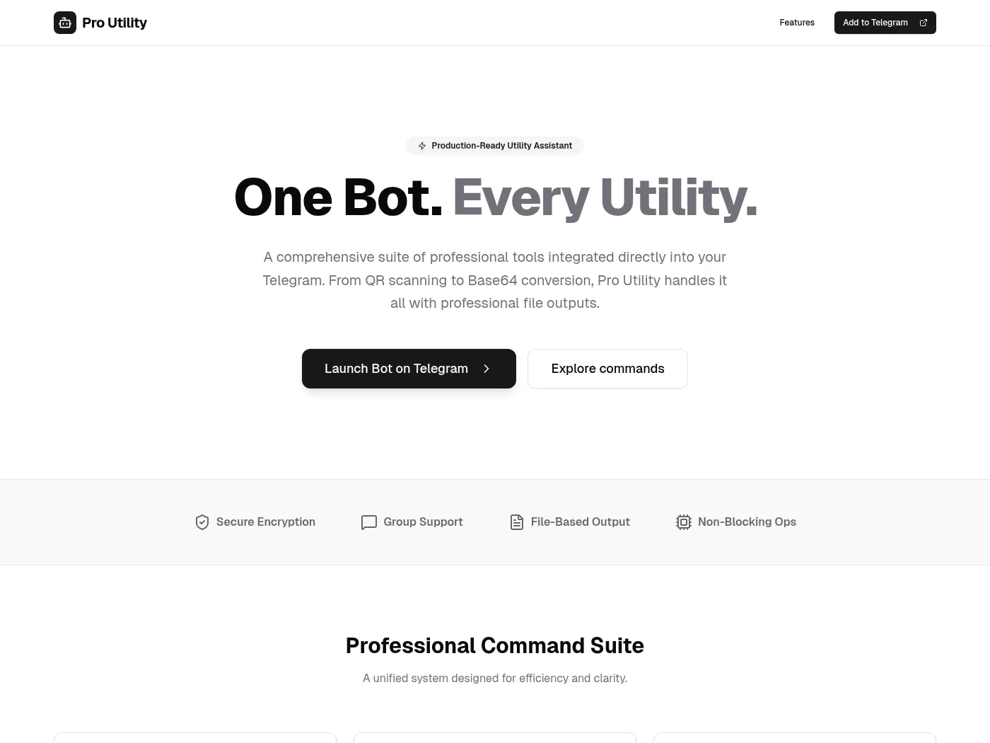 Pro Utility Telegram Bot