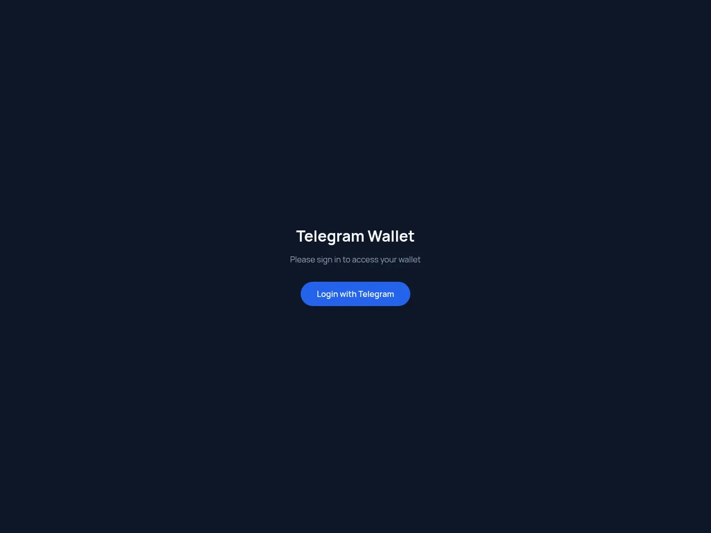 Telegram Wallet MiniApp