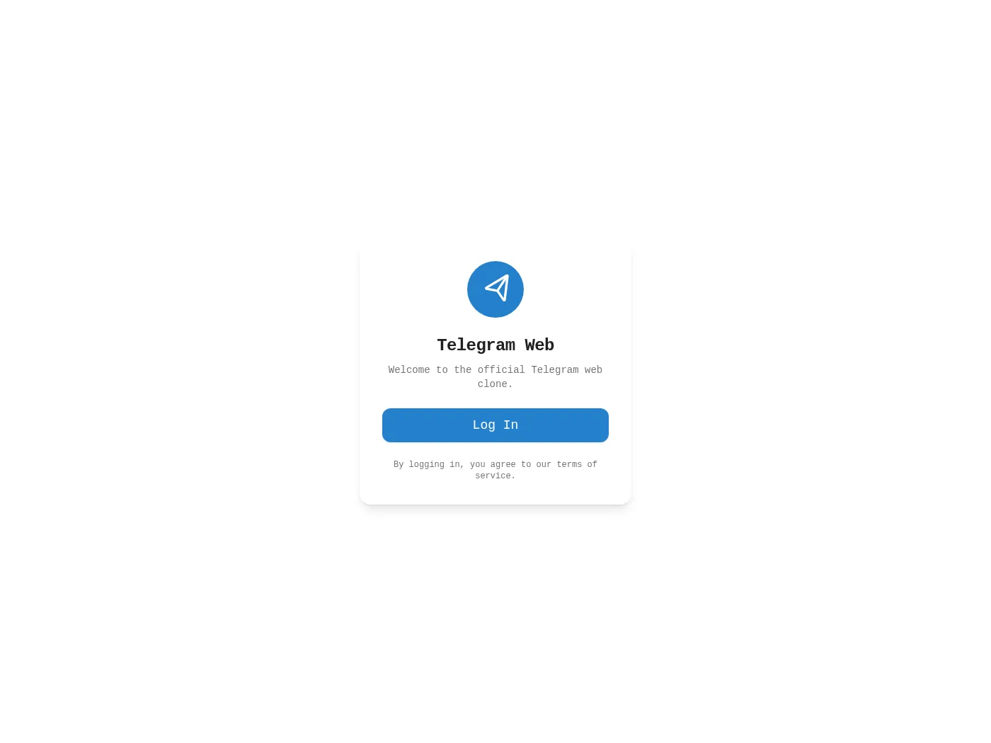 Telegram Web Clone