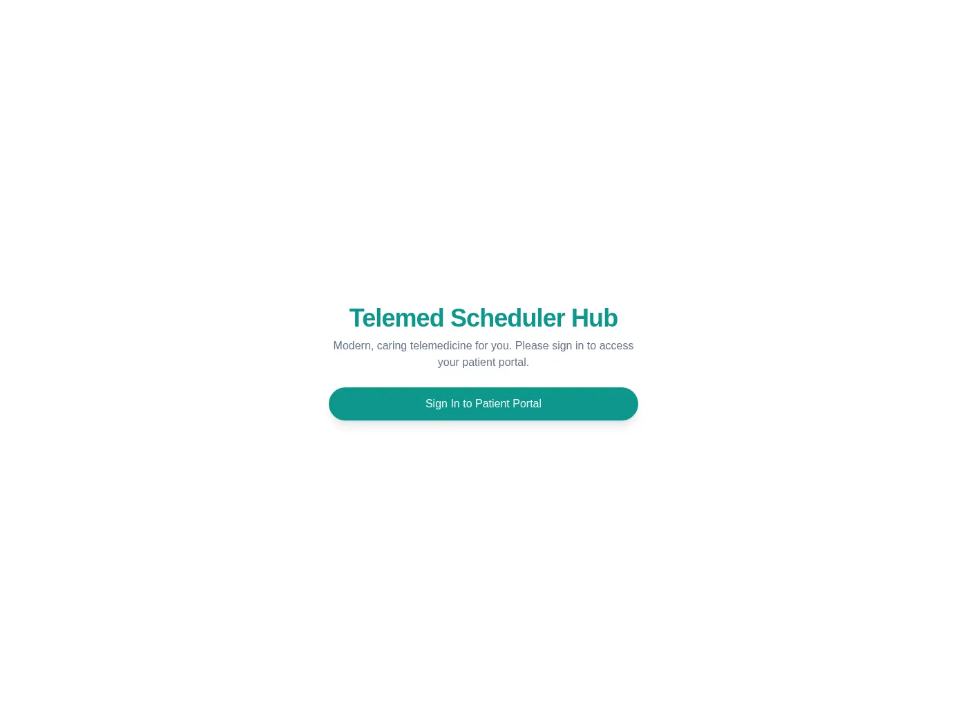 Telemed Scheduler Hub