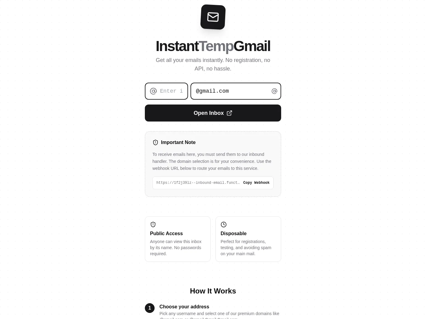Instant Temp Gmail