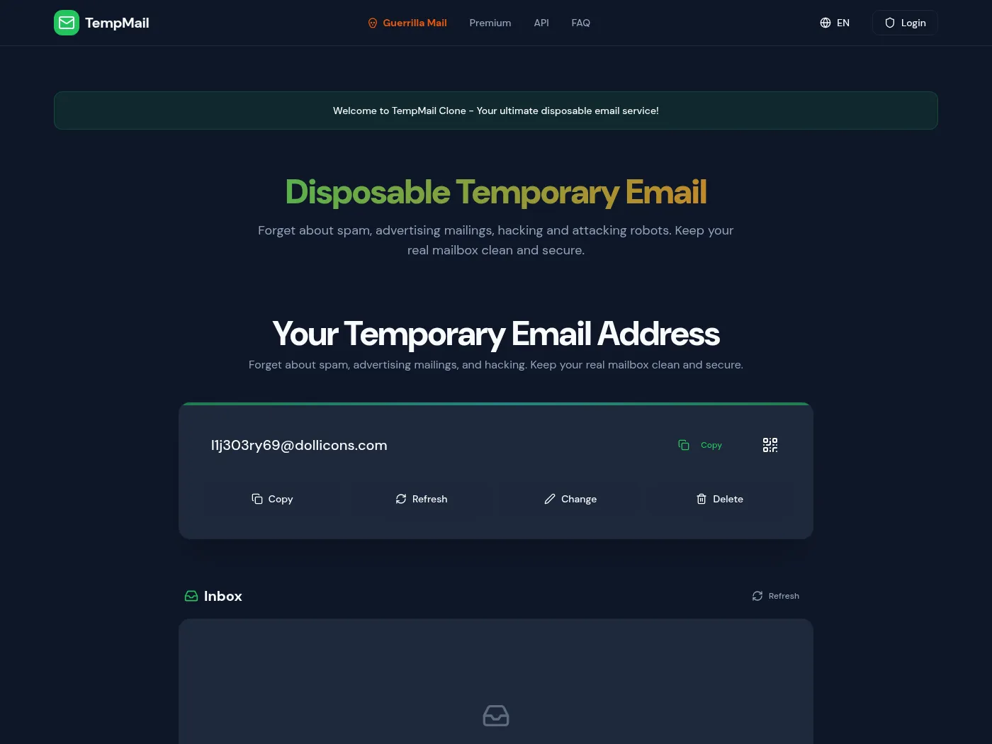 TempMail Clone