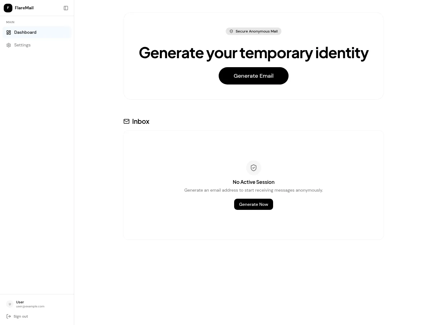 TempMail Flare