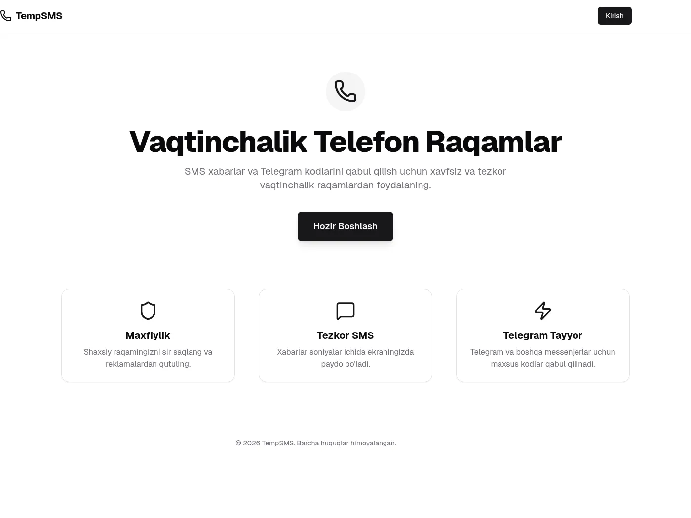 Temporary Number SMS Viewer