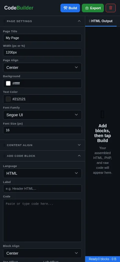 Template Mobile App
